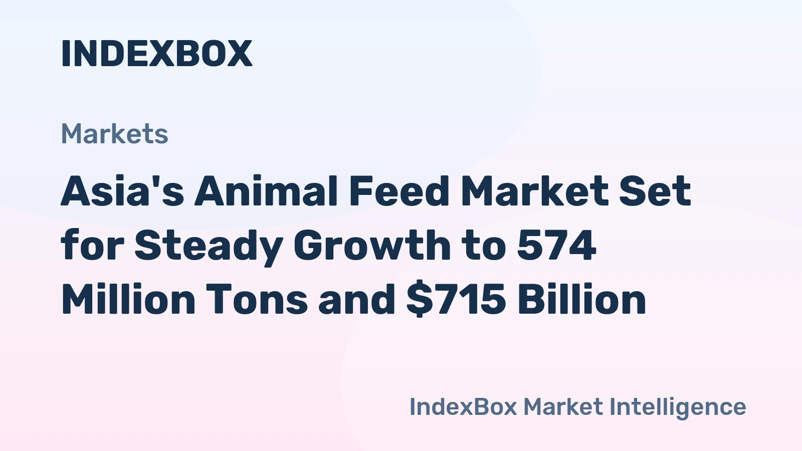 Asia's Animal Feed Market Set for Steady Growth to 574 Million Tons and $715 Billion