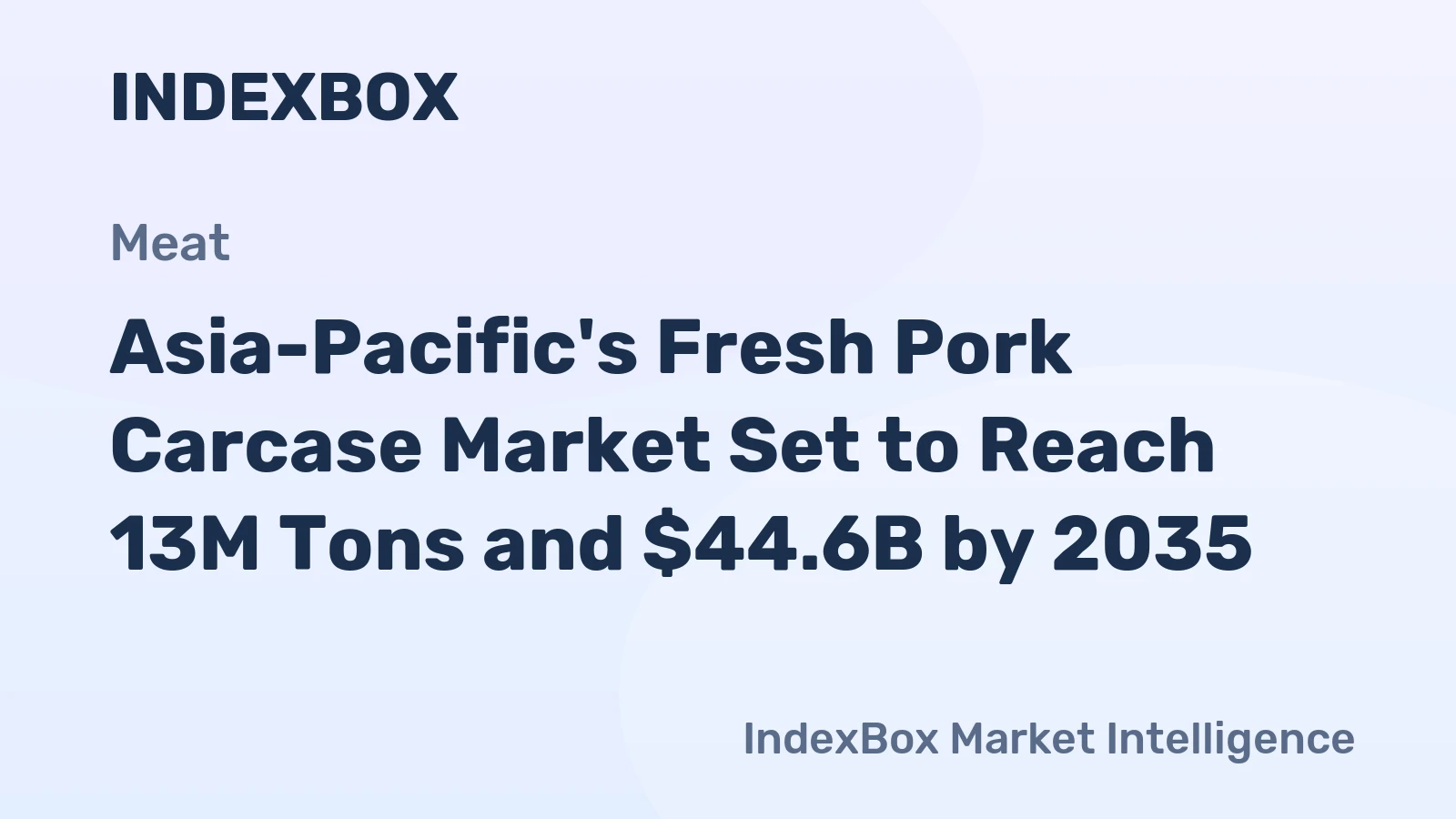 Asia-Pacific's Fresh Pork Carcase Market Set to Reach 13M Tons and $44.6B by 2035