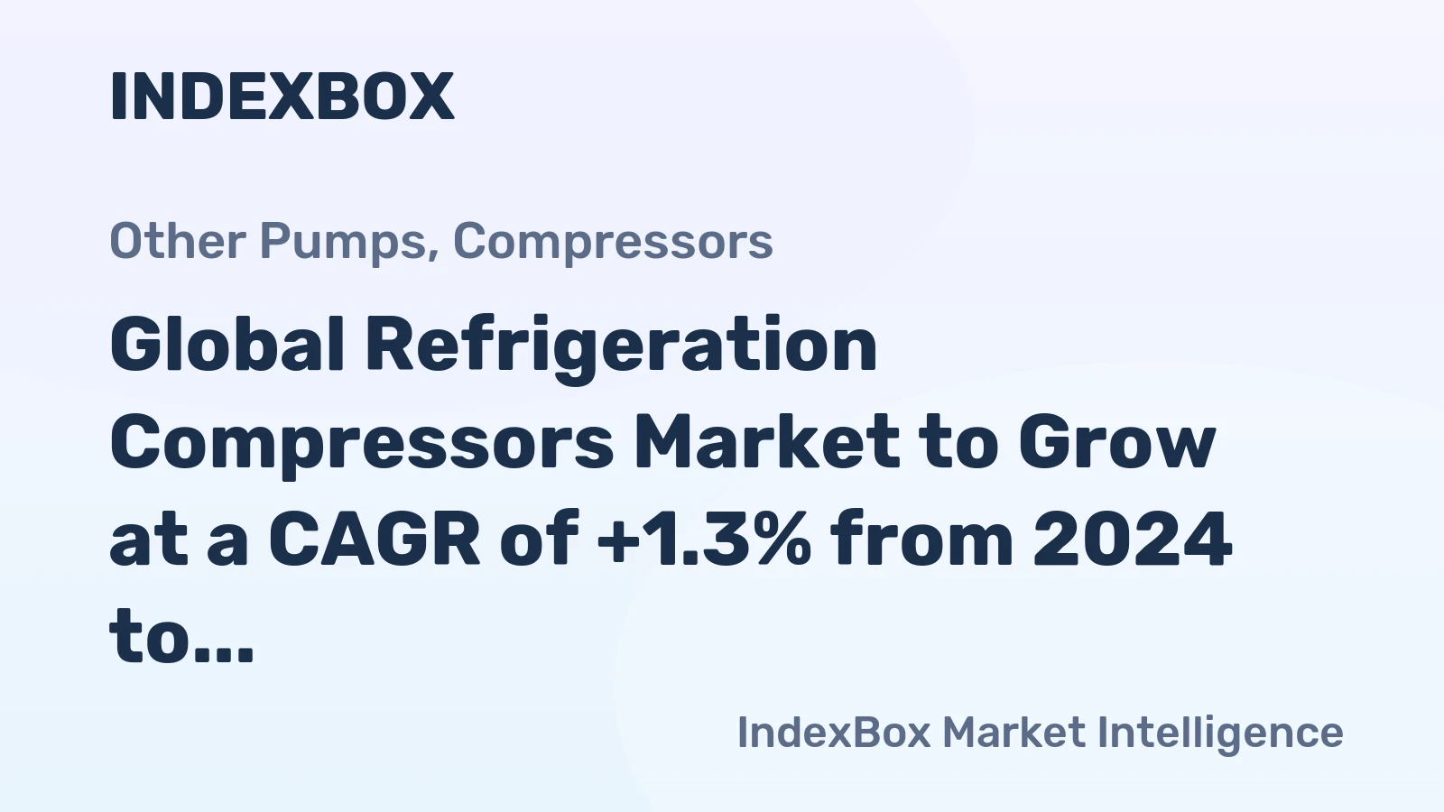 Global Refrigeration Compressors Market to Grow at a CAGR of +1.3% from 2024 to 2035