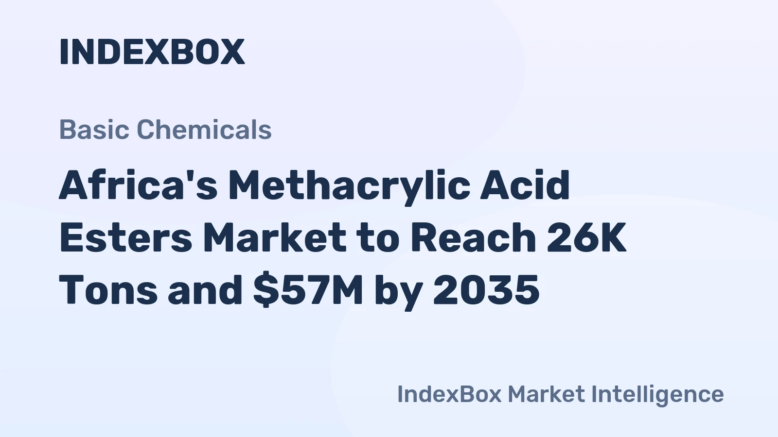 Africa's Methacrylic Acid Esters Market to Reach 26K Tons and $57M by 2035