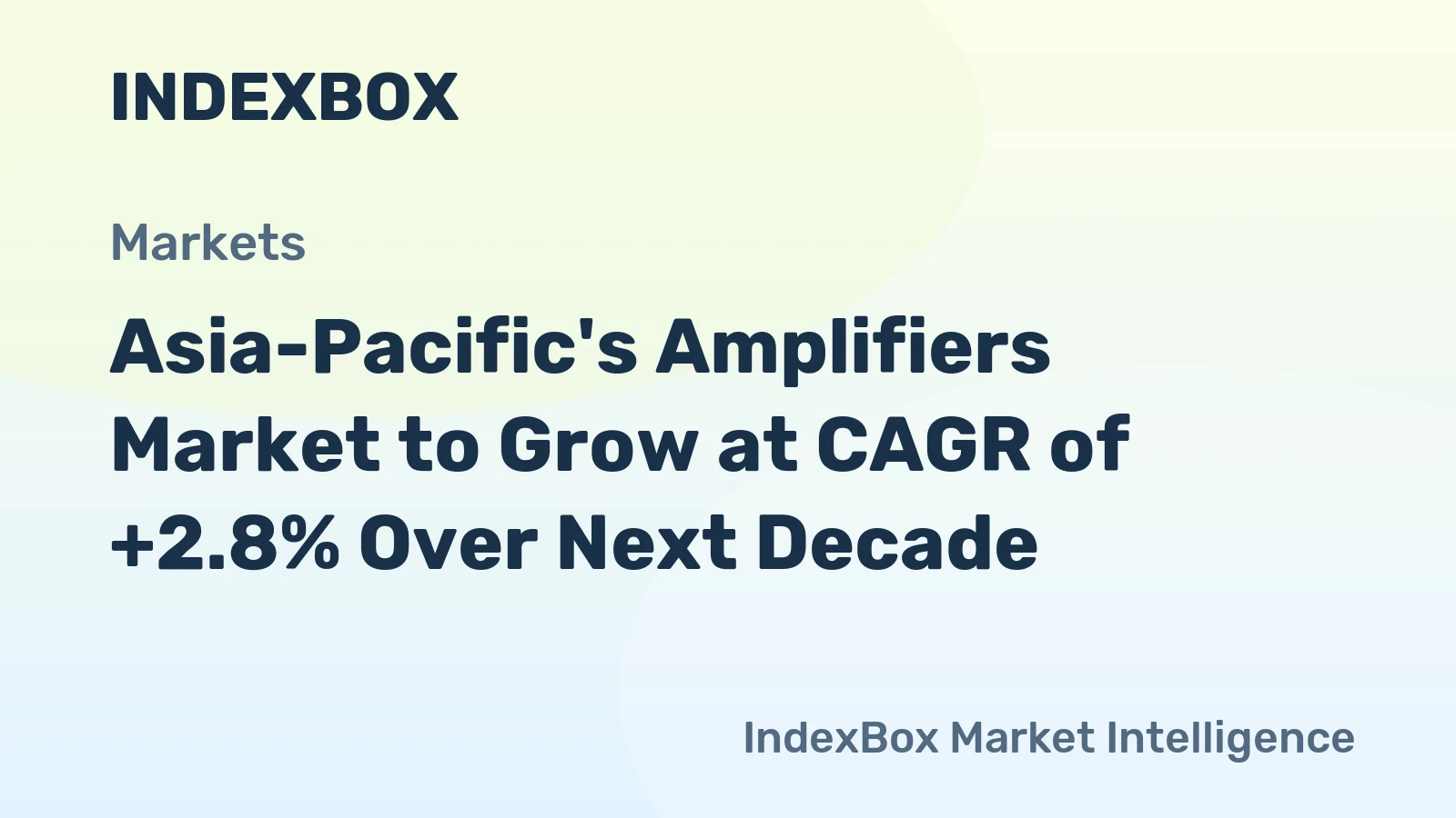 Asia-Pacific's Amplifiers Market to Grow at CAGR of +2.8% Over Next Decade