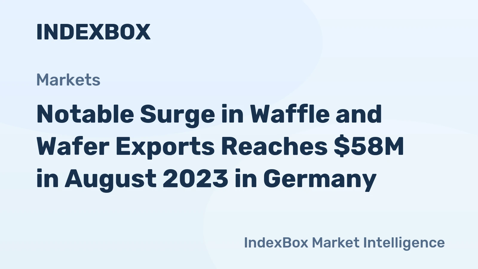 Notable Surge in Waffle and Wafer Exports Reaches $58M in August 2023 in Germany