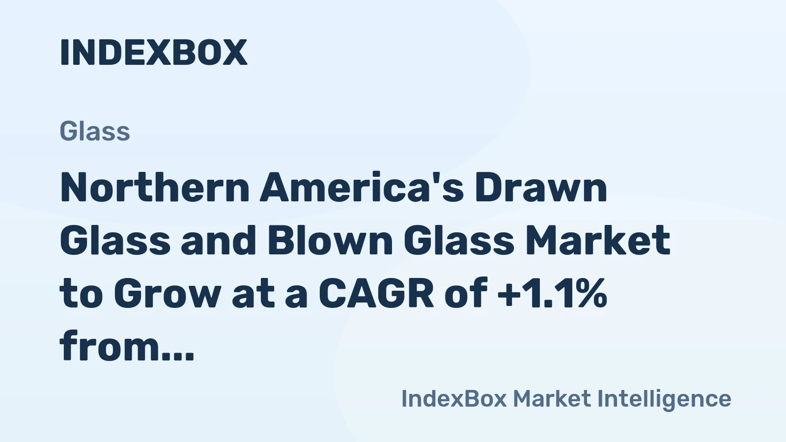Northern America's Drawn Glass and Blown Glass Market to Grow at a CAGR of +1.1% from 2024 to 2035, Reaching $978M by 2035