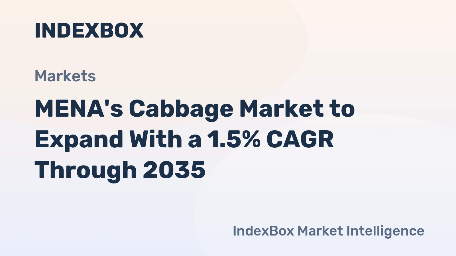 MENA's Cabbage Market to Expand With a 1.5% CAGR Through 2035