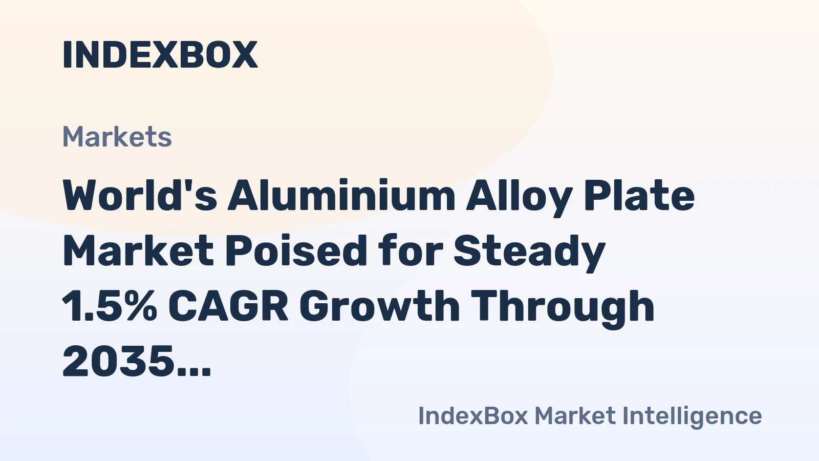 World's Aluminium Alloy Plate Market Poised for Steady 1.5% CAGR Growth Through 2035