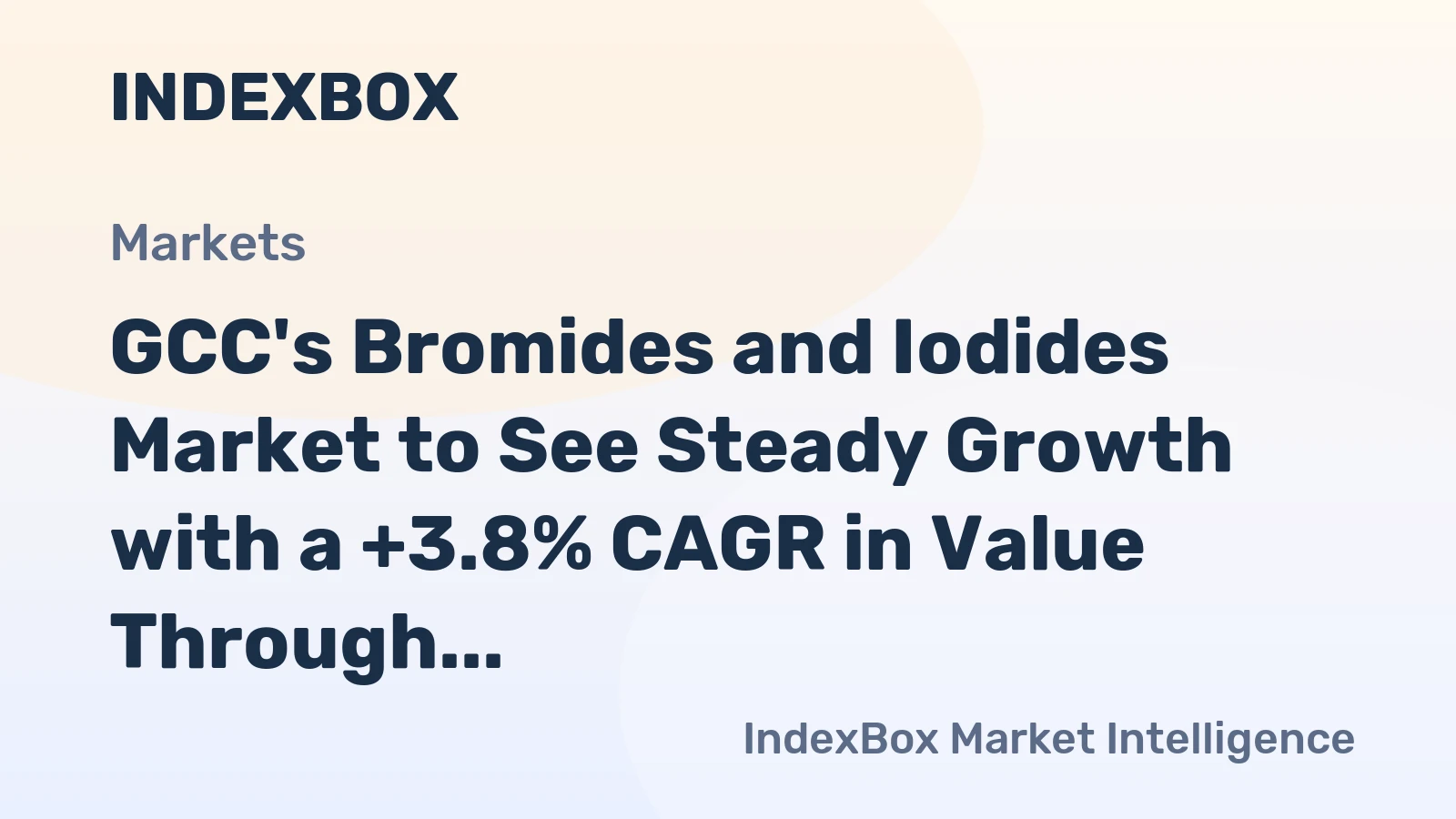 GCC's Bromides and Iodides Market to See Steady Growth with a +3.8% CAGR in Value Through 2035