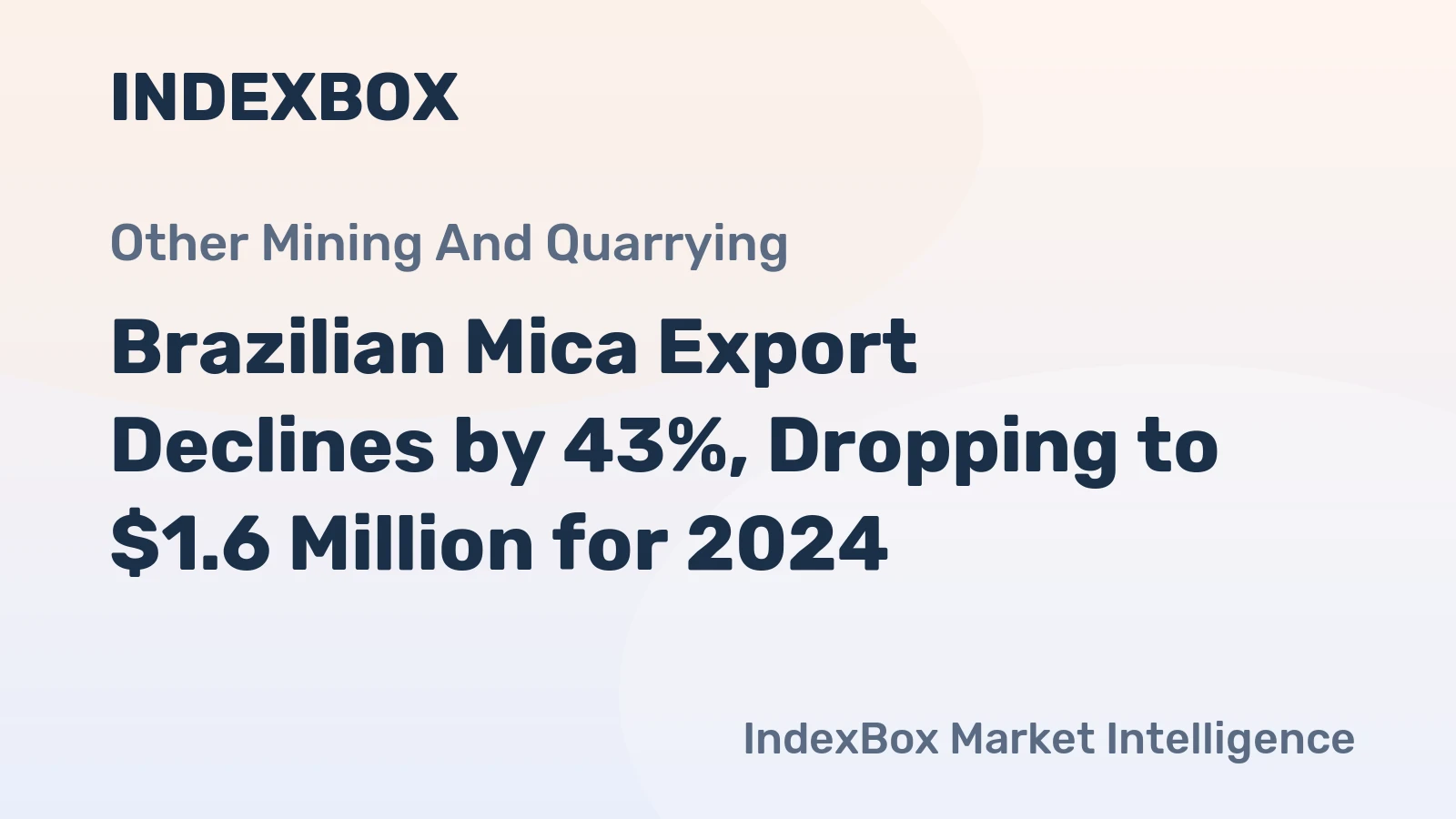 Brazilian Mica Export Declines by 43%, Dropping to $1.6 Million for 2024