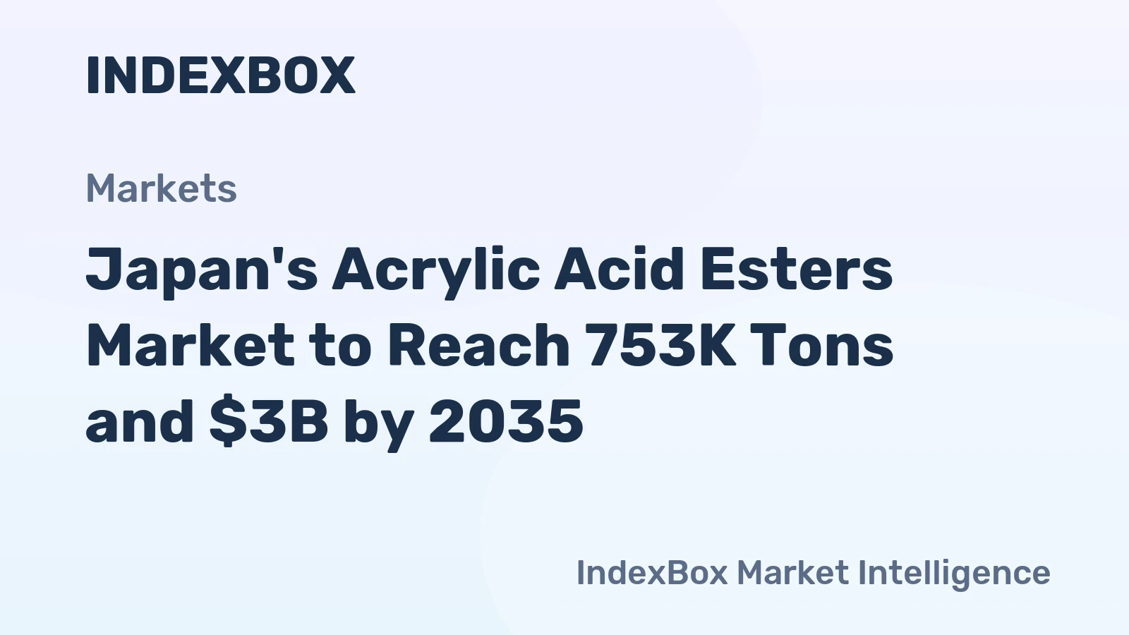 Japan's Acrylic Acid Esters Market to Reach 753K Tons and $3B by 2035