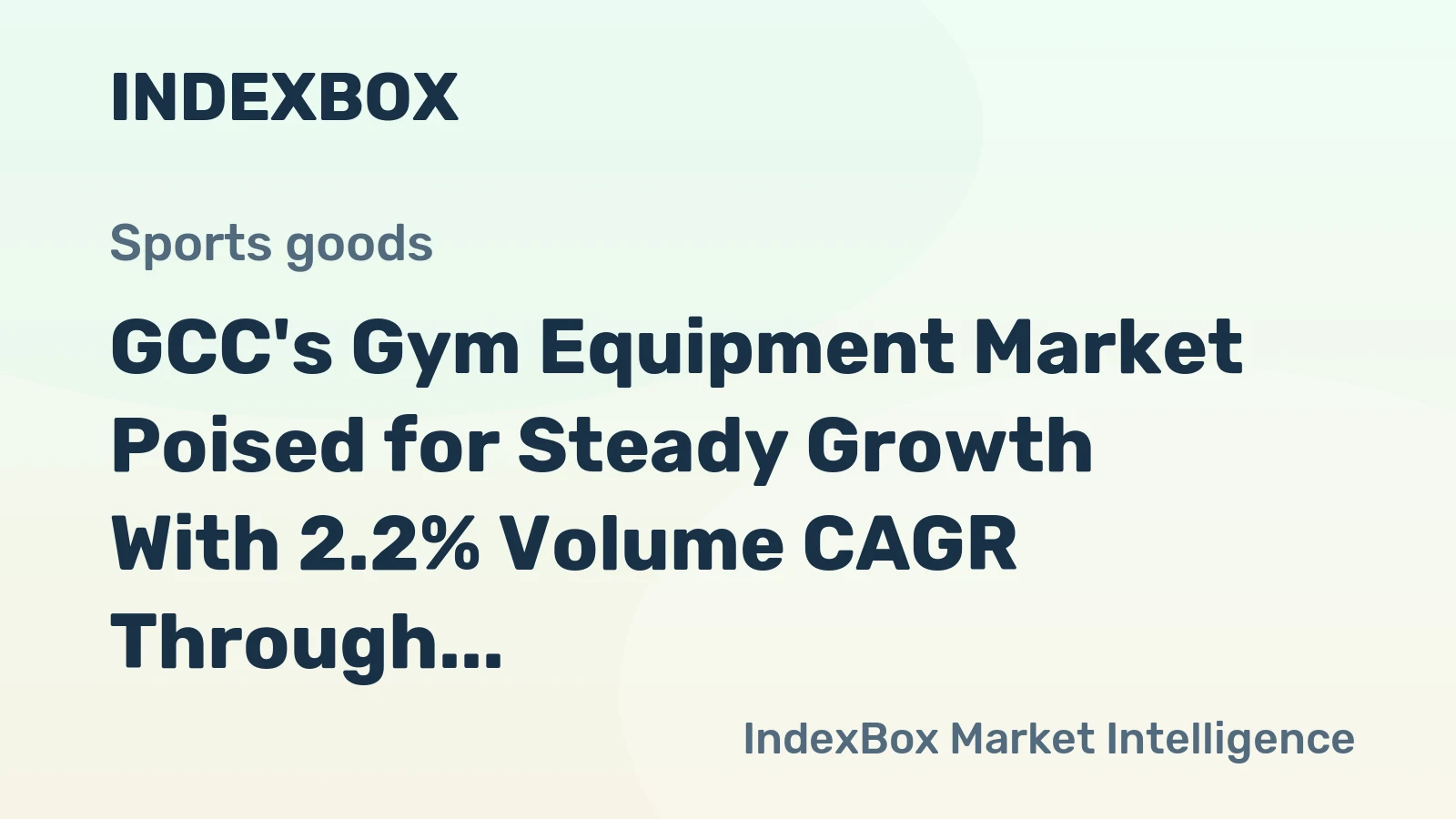 GCC's Gym Equipment Market Poised for Steady Growth With 2.2% Volume CAGR Through 2035