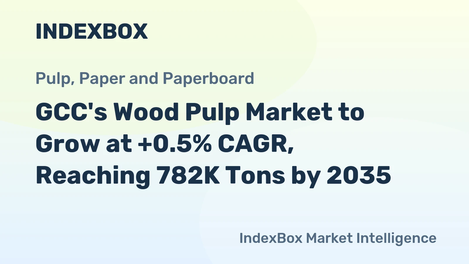GCC's Wood Pulp Market to Grow at +0.5% CAGR, Reaching 782K Tons by 2035