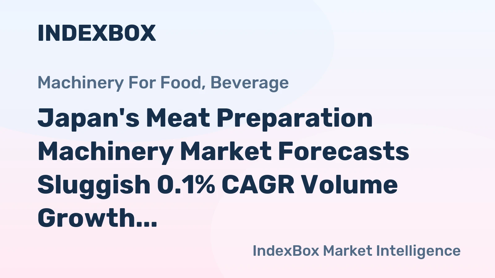 Japan's Meat Preparation Machinery Market Forecasts Sluggish 0.1% CAGR Volume Growth Through 2035