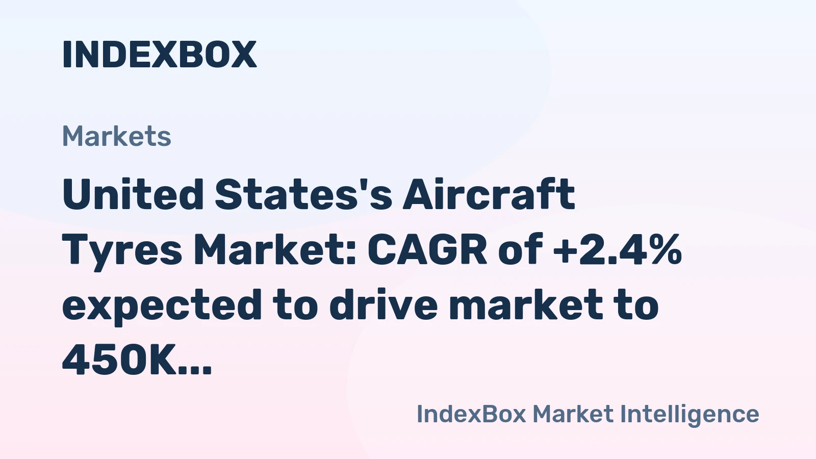 United States's Aircraft Tyres Market: CAGR of +2.4% expected to drive market to 450K units by 2035