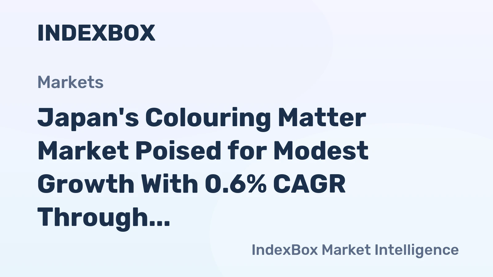 Japan's Colouring Matter Market Poised for Modest Growth With 0.6% CAGR Through 2035