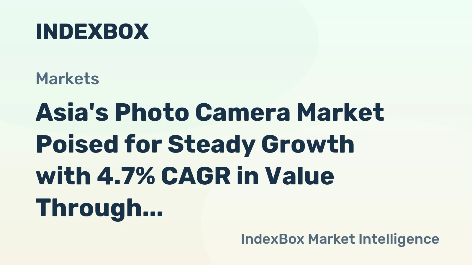 Asia's Photo Camera Market Poised for Steady Growth with 4.7% CAGR in Value Through 2035