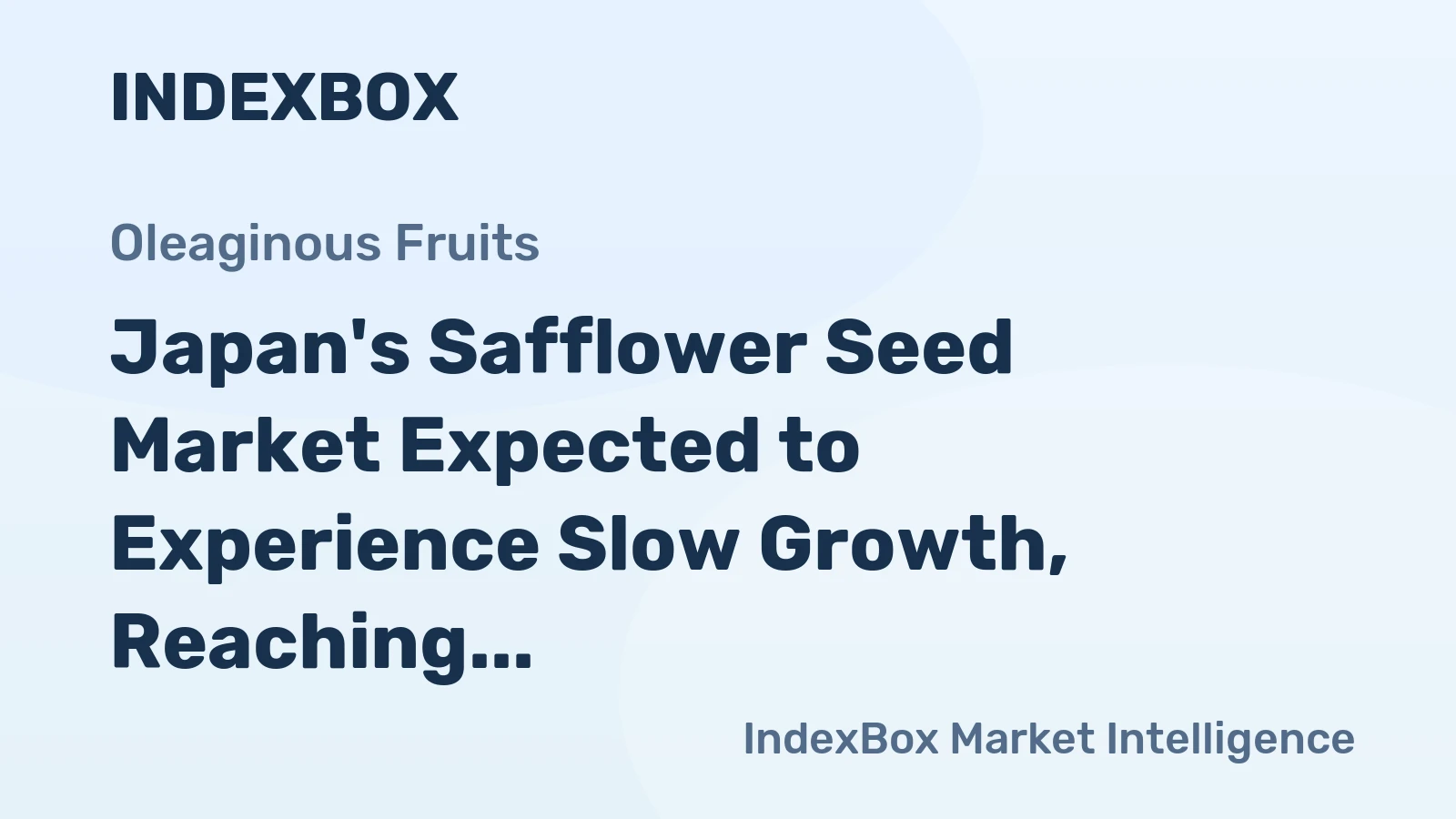 Japan's Safflower Seed Market Expected to Experience Slow Growth, Reaching 480 tons and $299K by 2035