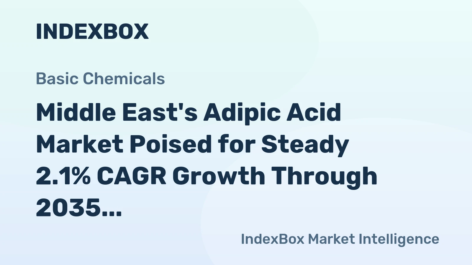 Middle East's Adipic Acid Market Poised for Steady 2.1% CAGR Growth Through 2035
