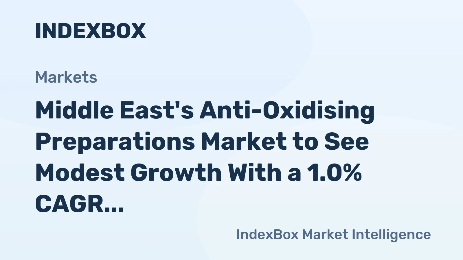 Middle East's Anti-Oxidising Preparations Market to See Modest Growth With a 1.0% CAGR Through 2035