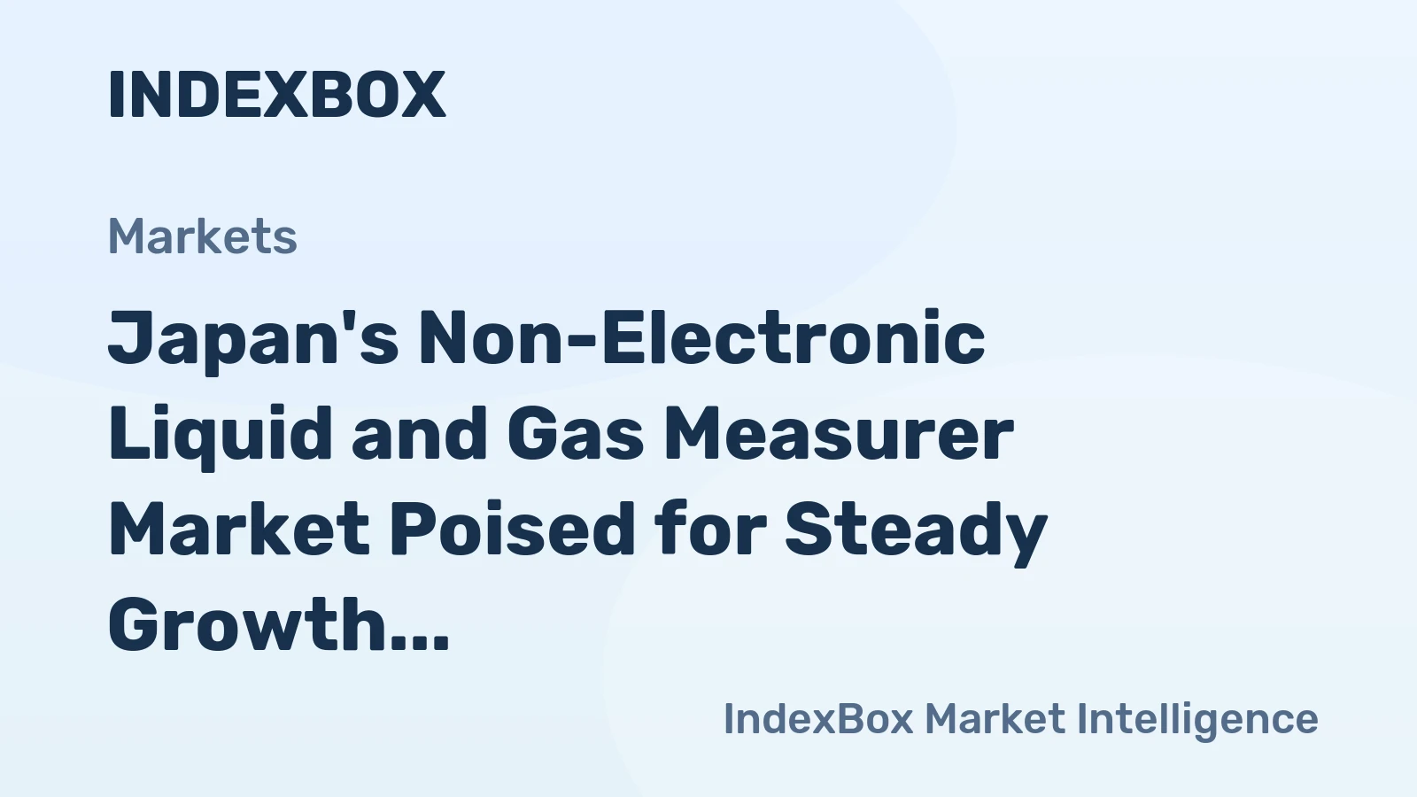 Japan's Non-Electronic Liquid and Gas Measurer Market Poised for Steady Growth With 1.0% Value CAGR