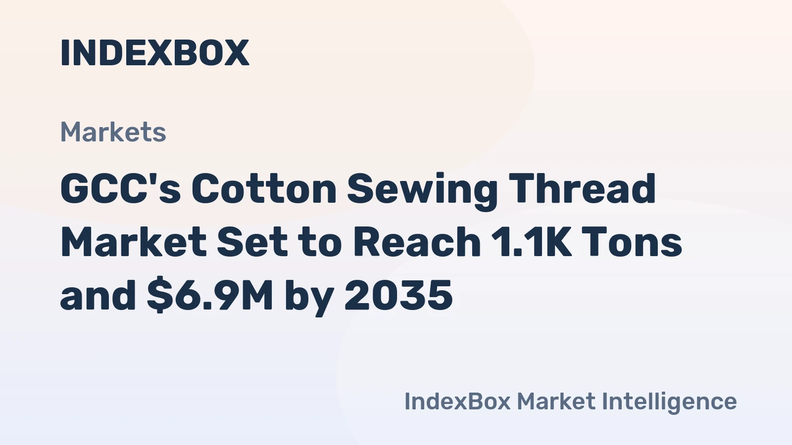 GCC's Cotton Sewing Thread Market Set to Reach 1.1K Tons and $6.9M by 2035