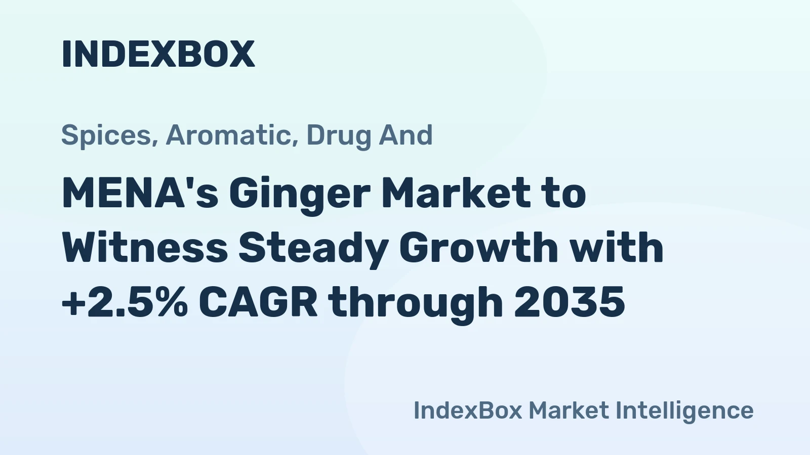 MENA's Ginger Market to Witness Steady Growth with +2.5% CAGR through 2035