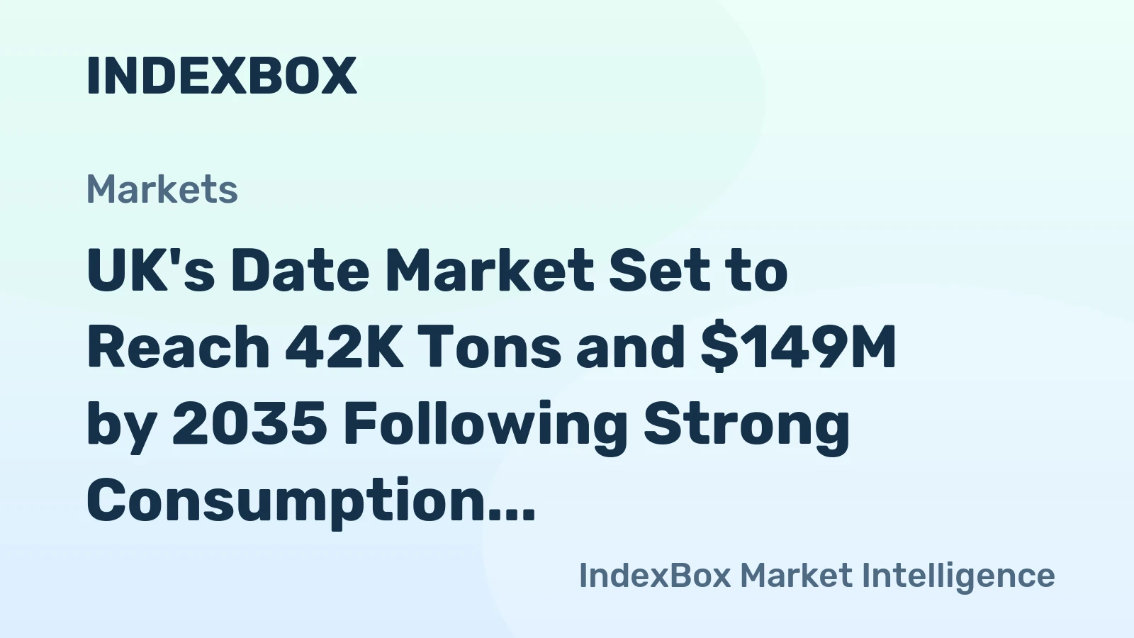 UK's Date Market Set to Reach 42K Tons and $149M by 2035 Following Strong Consumption Growth