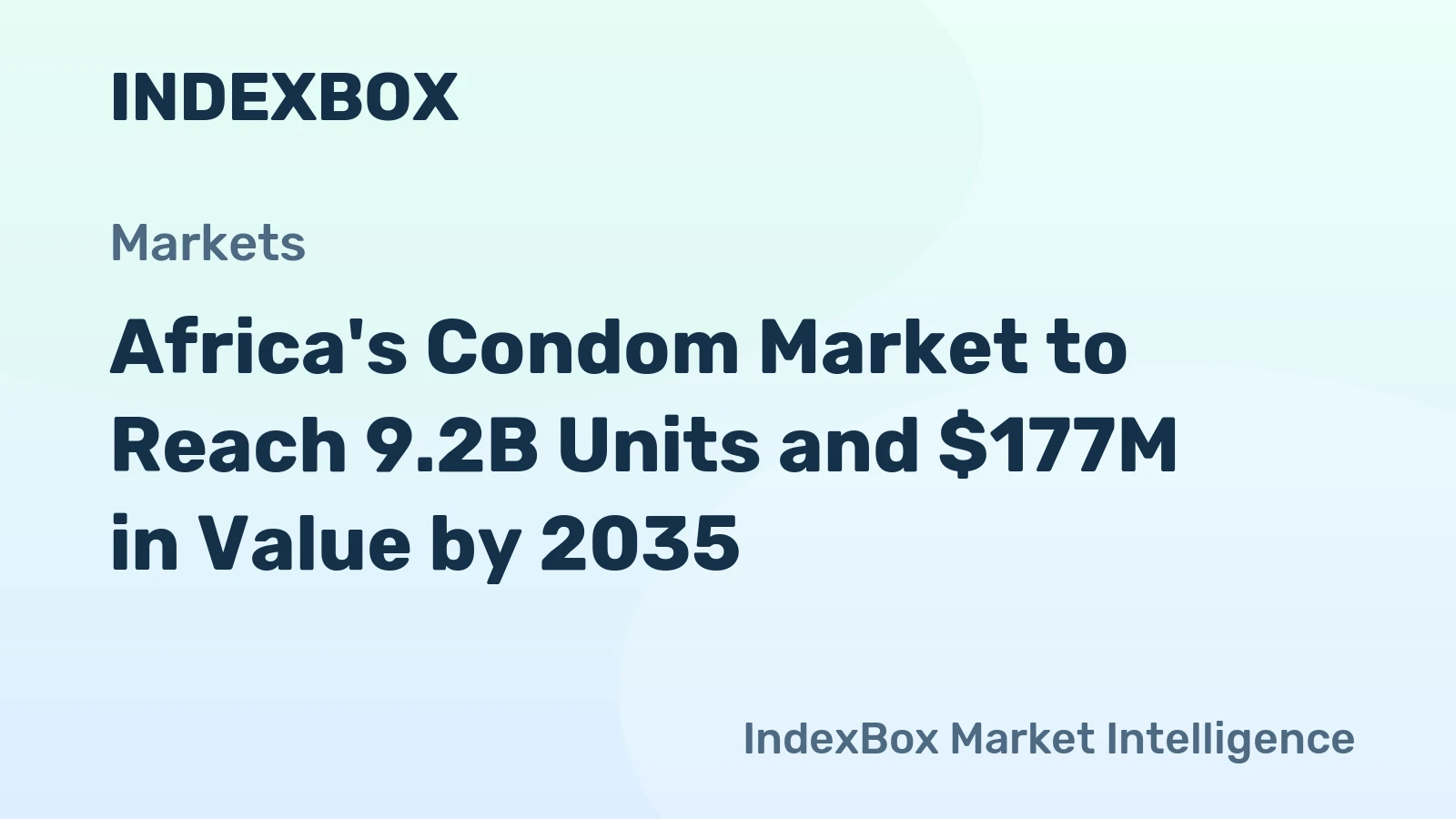 Africa's Condom Market to Reach 9.2B Units and $177M in Value by 2035