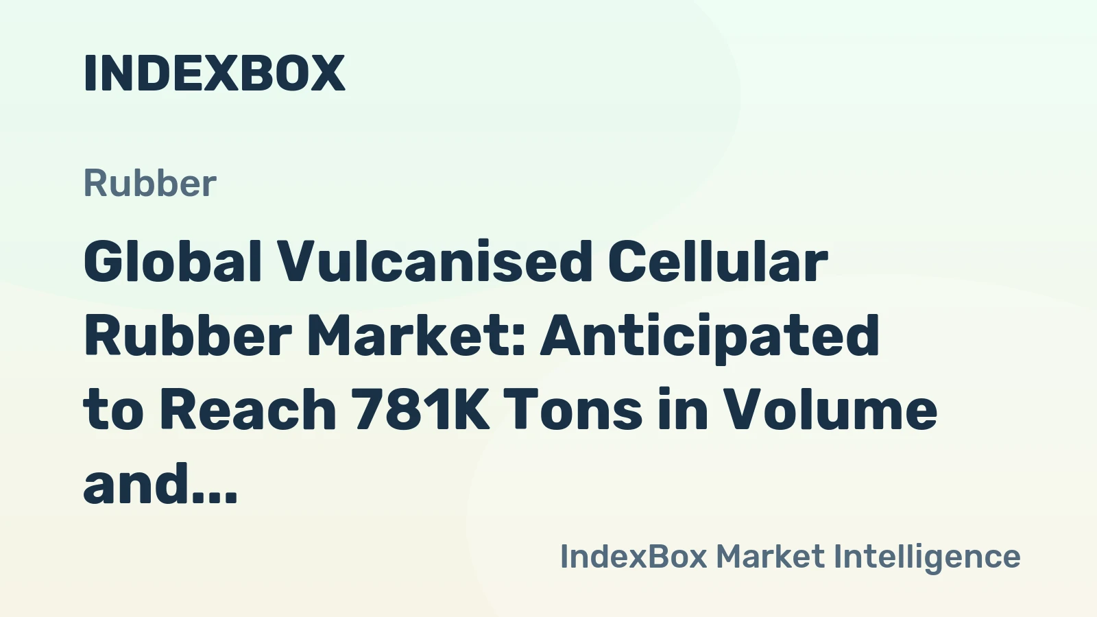 Global Vulcanised Cellular Rubber Market: Anticipated to Reach 781K Tons in Volume and $9.7B in Value by 2035