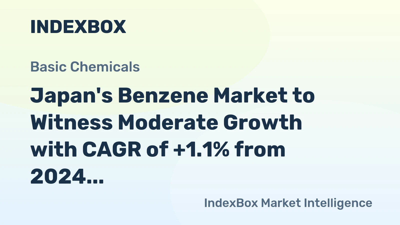 Japan's Benzene Market to Witness Moderate Growth with CAGR of +1.1% from 2024 to 2035
