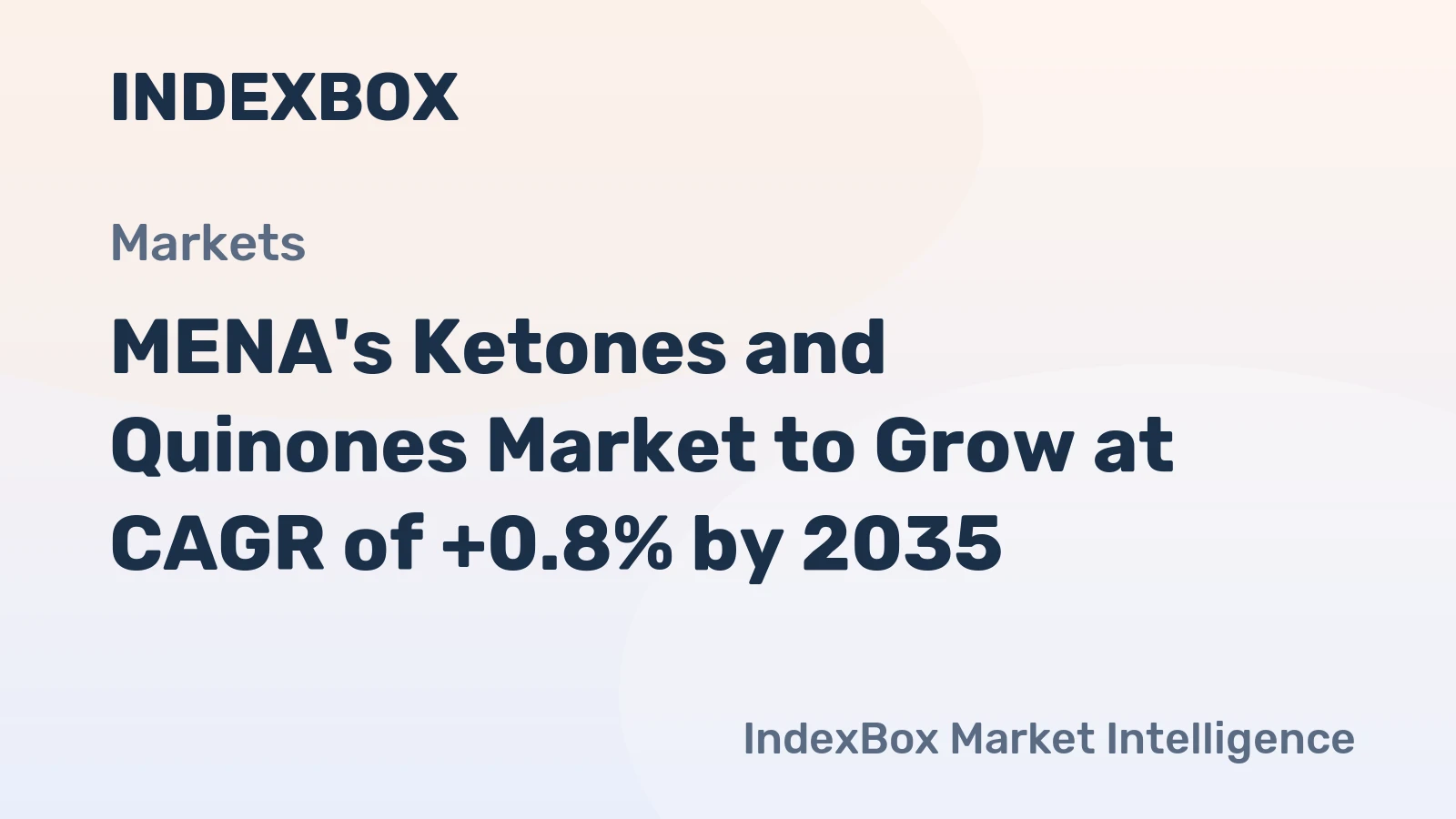 MENA's Ketones and Quinones Market to Grow at CAGR of +0.8% by 2035