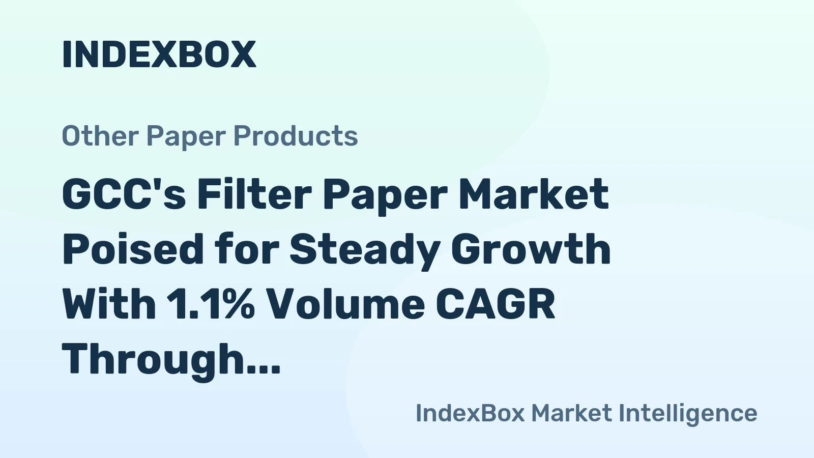 GCC's Filter Paper Market Poised for Steady Growth With 1.1% Volume CAGR Through 2035