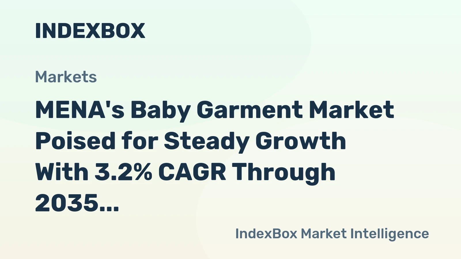 MENA's Baby Garment Market Poised for Steady Growth With 3.2% CAGR Through 2035