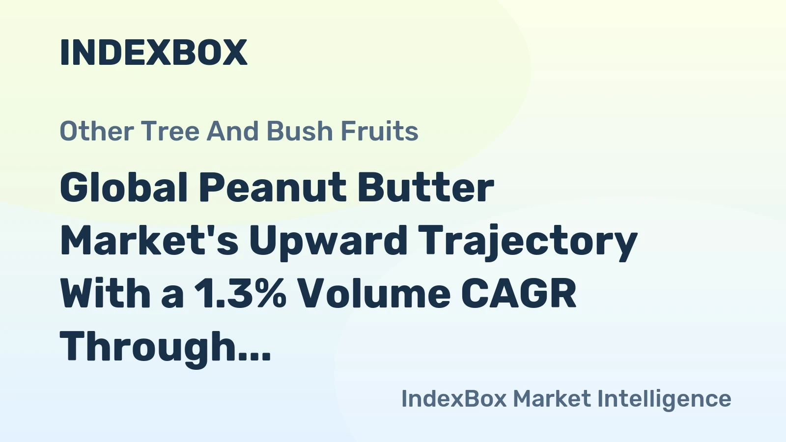 Global Peanut Butter Market's Upward Trajectory With a 1.3% Volume CAGR Through 2035