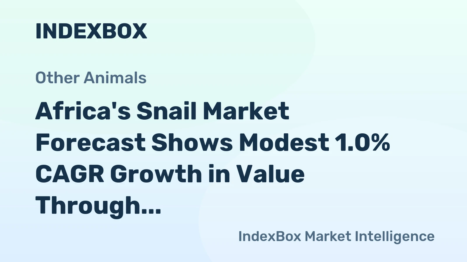 Africa's Snail Market Forecast Shows Modest 1.0% CAGR Growth in Value Through 2035