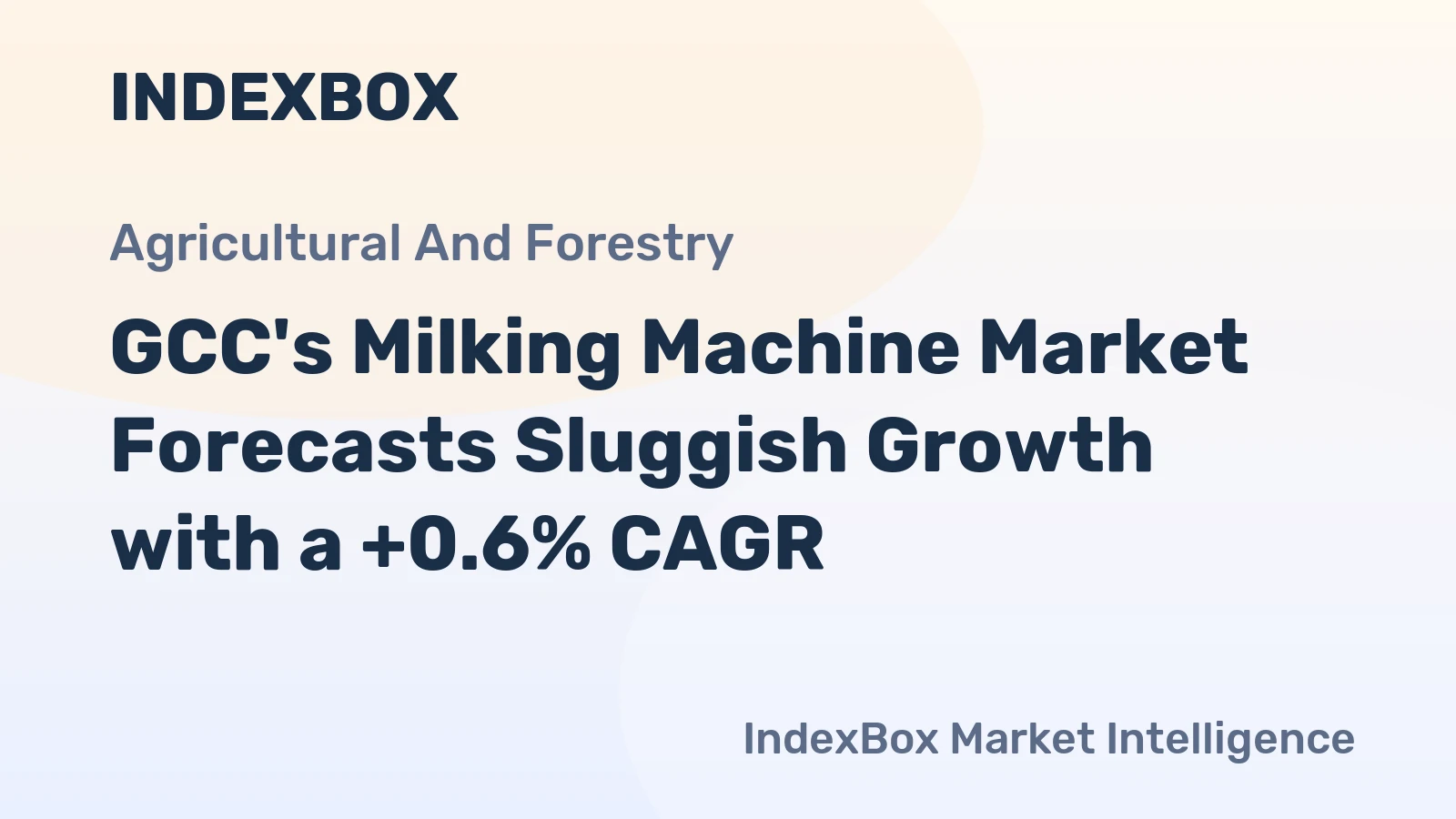 GCC's Milking Machine Market Forecasts Sluggish Growth with a +0.6% CAGR