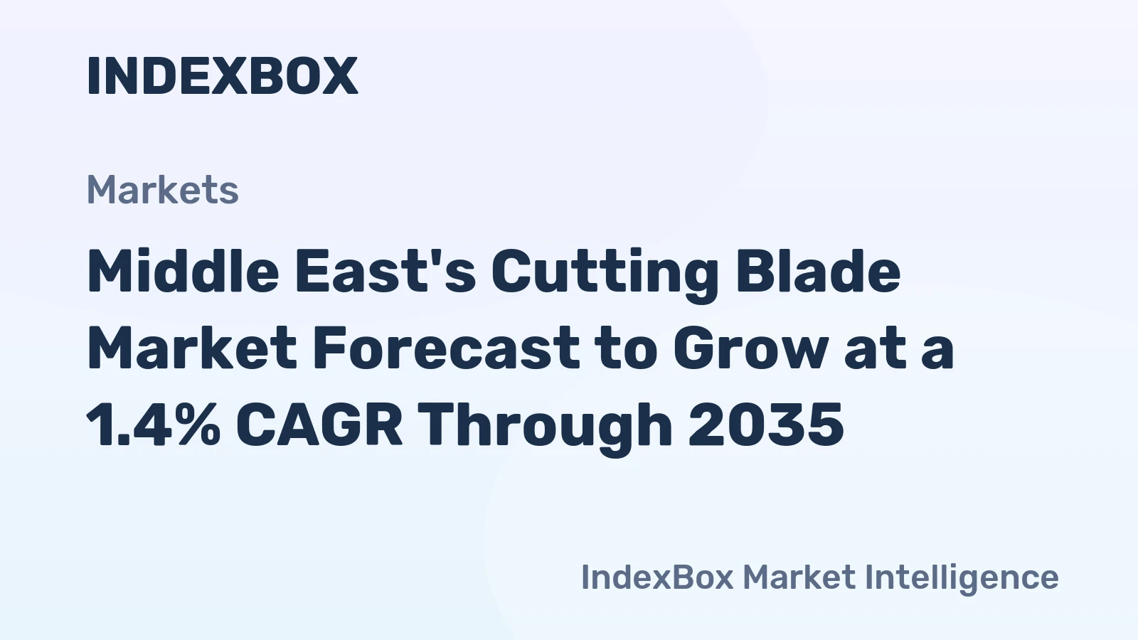 Middle East's Cutting Blade Market Forecast to Grow at a 1.4% CAGR Through 2035