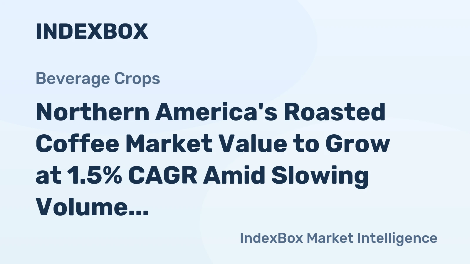 Northern America's Roasted Coffee Market Value to Grow at 1.5% CAGR Amid Slowing Volume Expansion