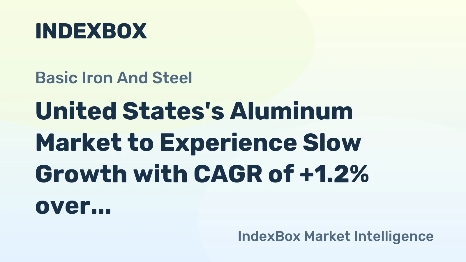 United States's Aluminum Market to Experience Slow Growth with CAGR of +1.2% over the Next Decade