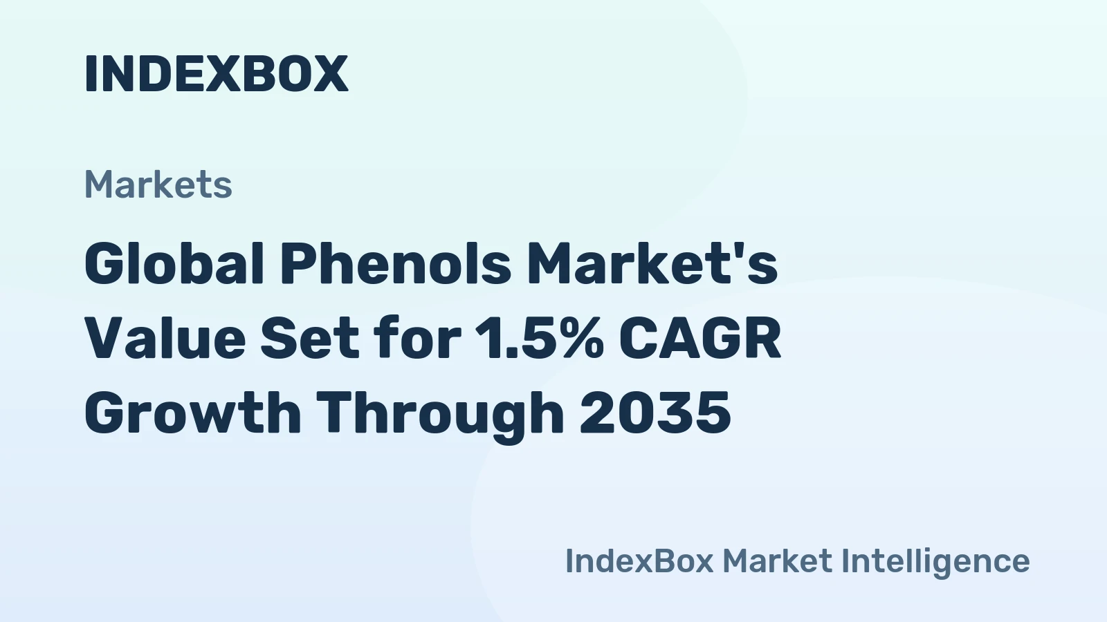 Global Phenols Market's Value Set for 1.5% CAGR Growth Through 2035