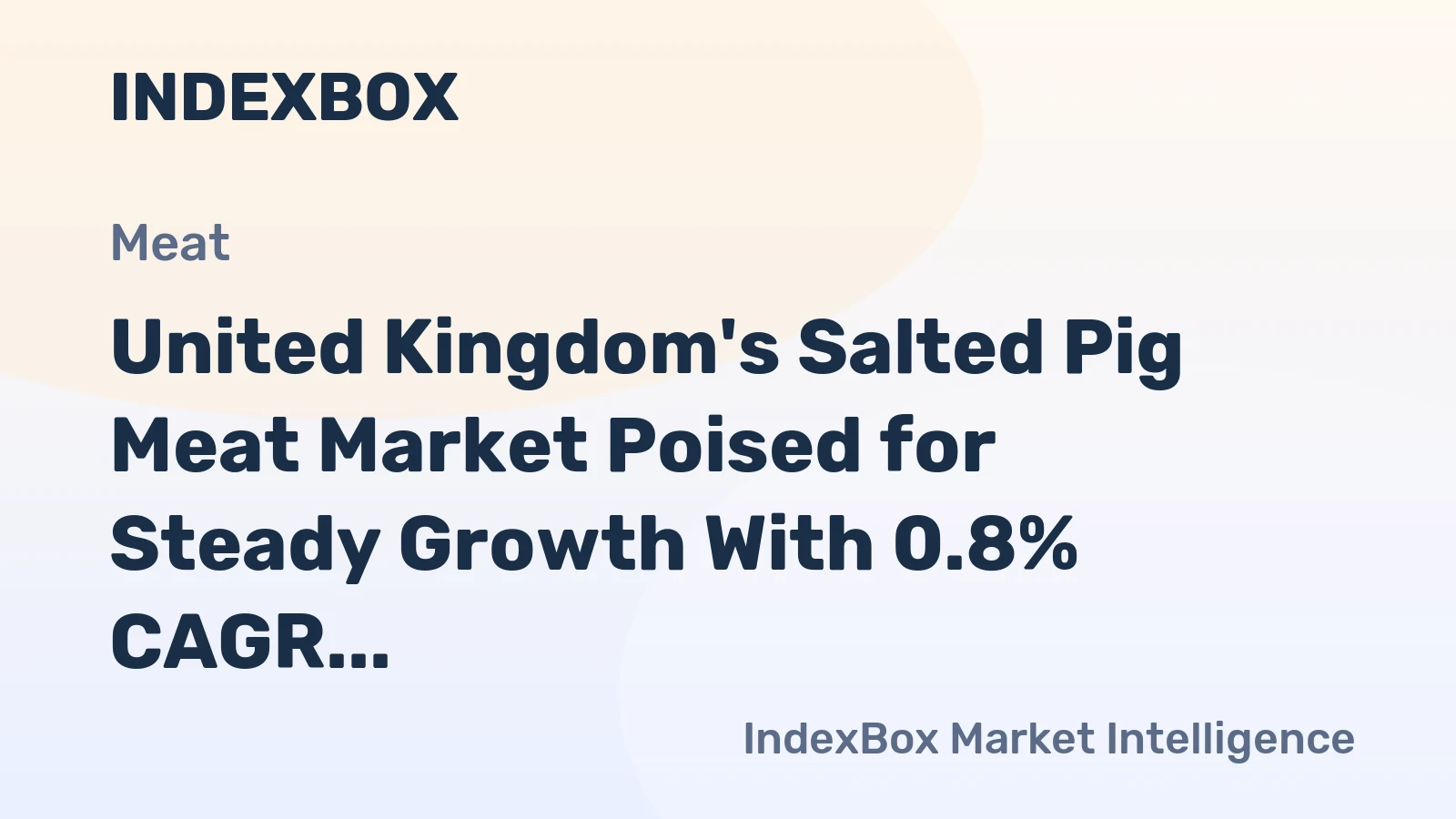 United Kingdom's Salted Pig Meat Market Poised for Steady Growth With 0.8% CAGR