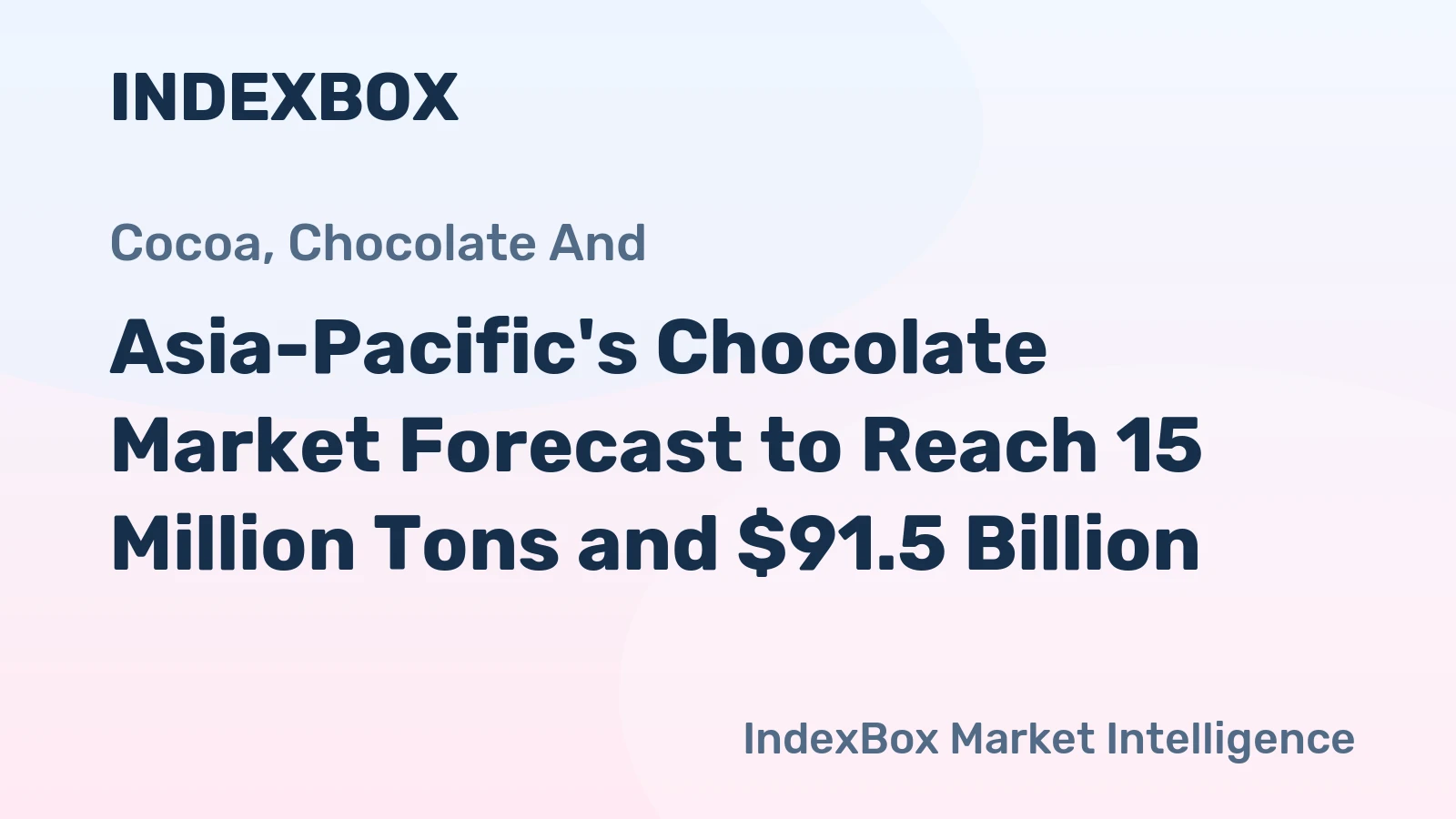 Asia-Pacific's Chocolate Market Forecast to Reach 15 Million Tons and $91.5 Billion