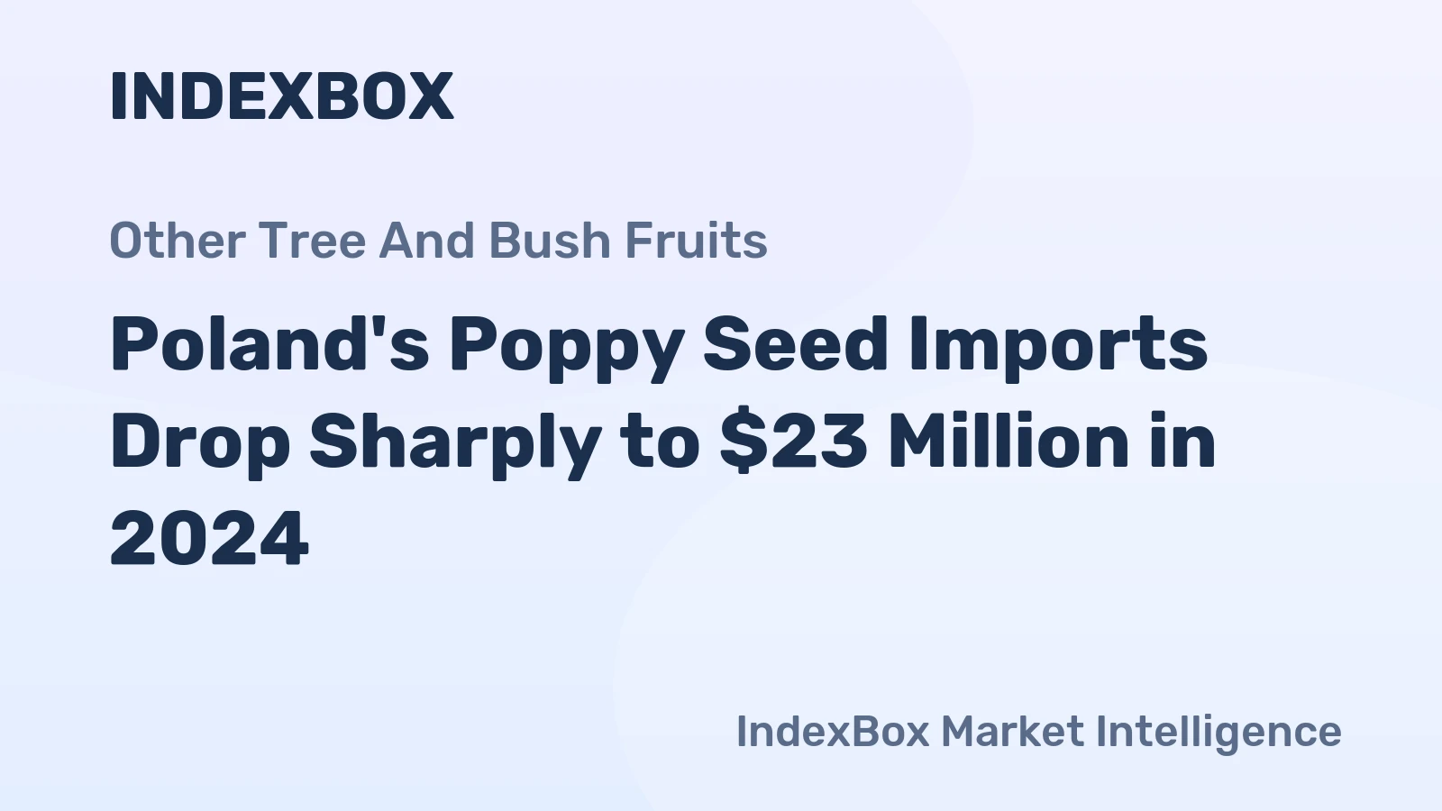 Poland's Poppy Seed Imports Drop Sharply to $23 Million in 2024