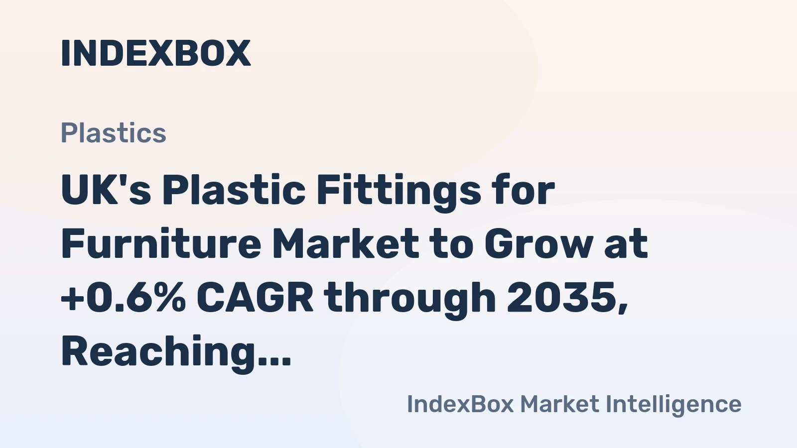 UK's Plastic Fittings for Furniture Market to Grow at +0.6% CAGR through 2035, Reaching $1.4B in Value