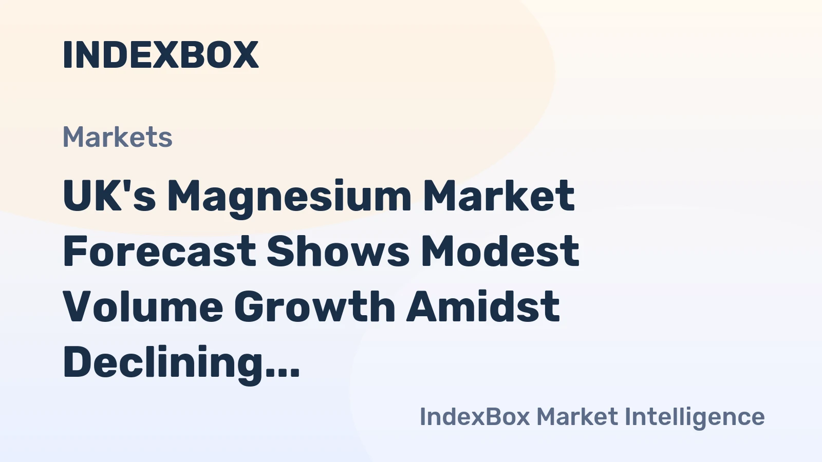 UK's Magnesium Market Forecast Shows Modest Volume Growth Amidst Declining Value Through 2035