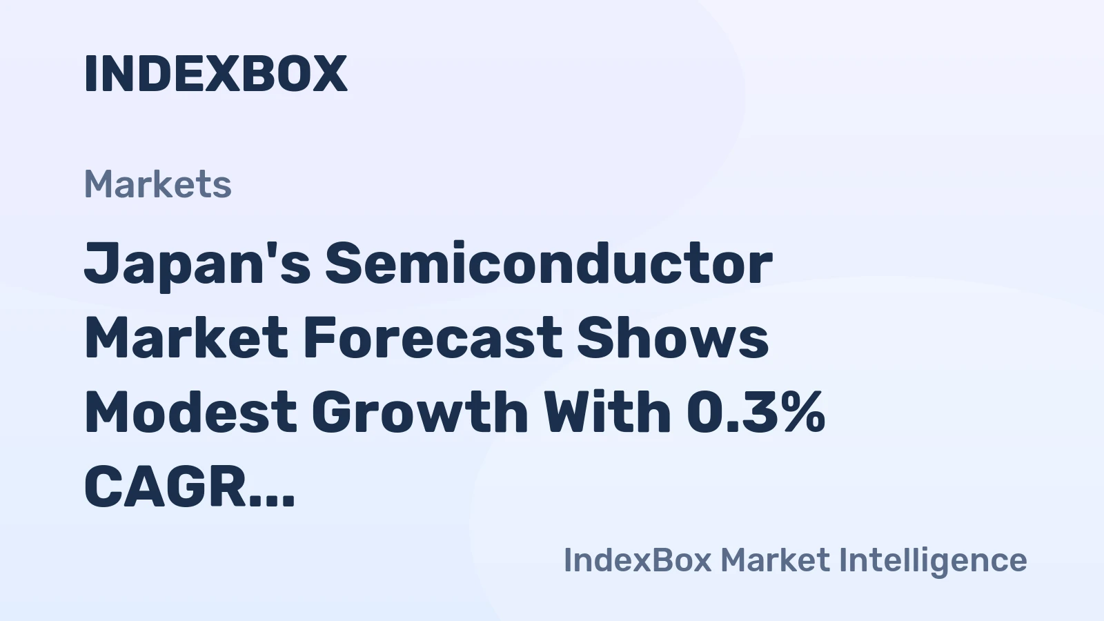 Japan's Semiconductor Market Forecast Shows Modest Growth With 0.3% CAGR Through 2035