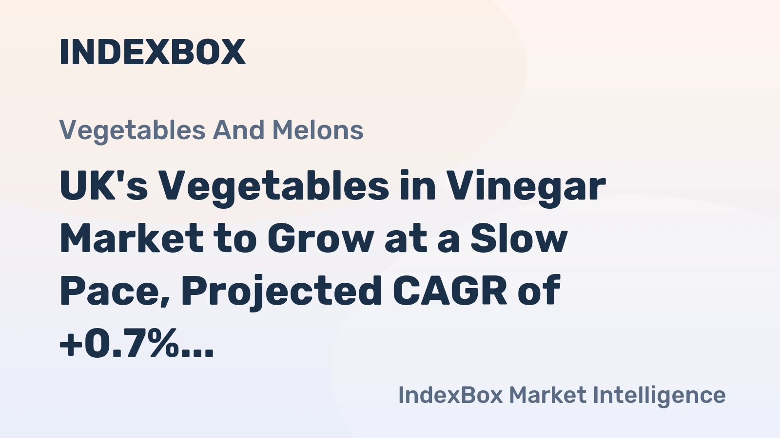 UK's Vegetables in Vinegar Market to Grow at a Slow Pace, Projected CAGR of +0.7% from 2024-2035