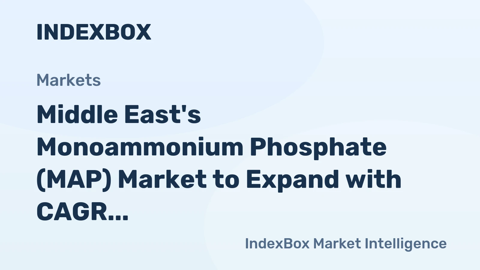 Middle East's Monoammonium Phosphate (MAP) Market to Expand with CAGR of +0.5% Over Next Decade