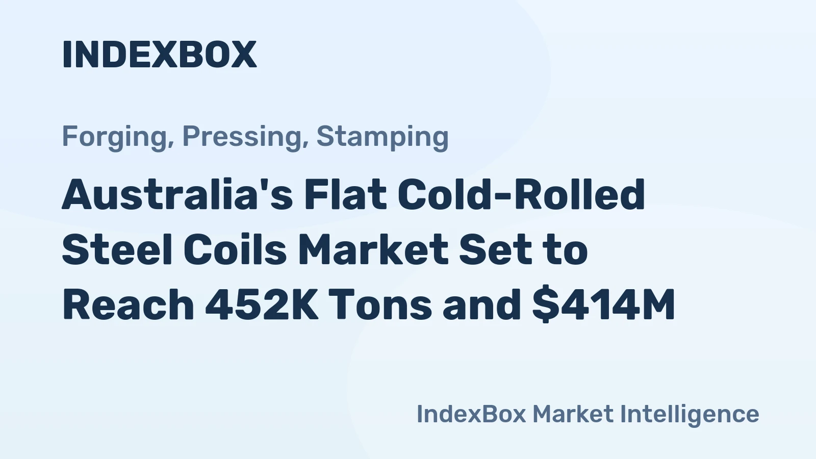 Australia's Flat Cold-Rolled Steel Coils Market Set to Reach 452K Tons and $414M
