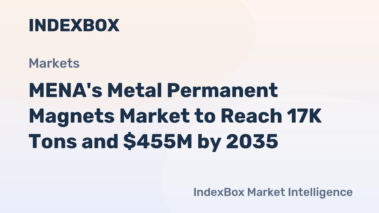 MENA's Metal Permanent Magnets Market to Reach 17K Tons and $455M by 2035