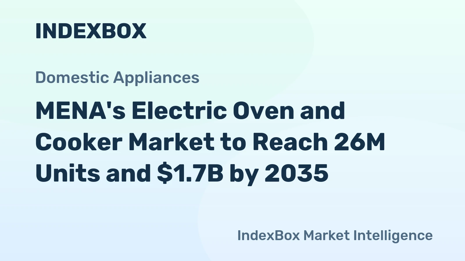 MENA's Electric Oven and Cooker Market to Reach 26M Units and $1.7B by 2035
