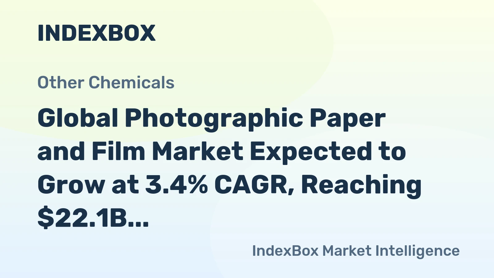 Global Photographic Paper and Film Market Expected to Grow at 3.4% CAGR, Reaching $22.1B by 2035